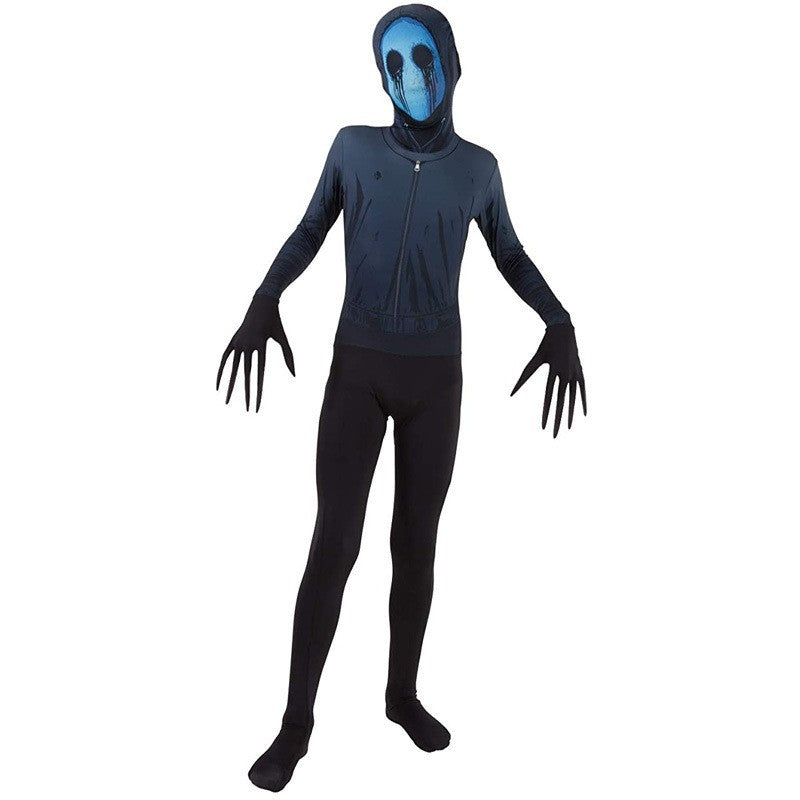2023 Halloween Kids and Adults Horror Zentai Costume Eyeless Jack Jump ...
