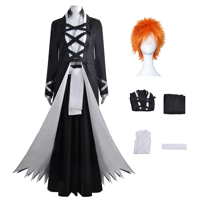 Anime Ichigo Kurosaki Fullbring Bankai Cosplay Costume Halloween Cospl ...