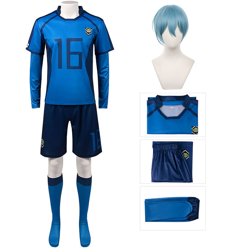 Anime Blue Lock Eleven Uniform Yo Hiori Cosplay Costume NO.16 Jersey O ...