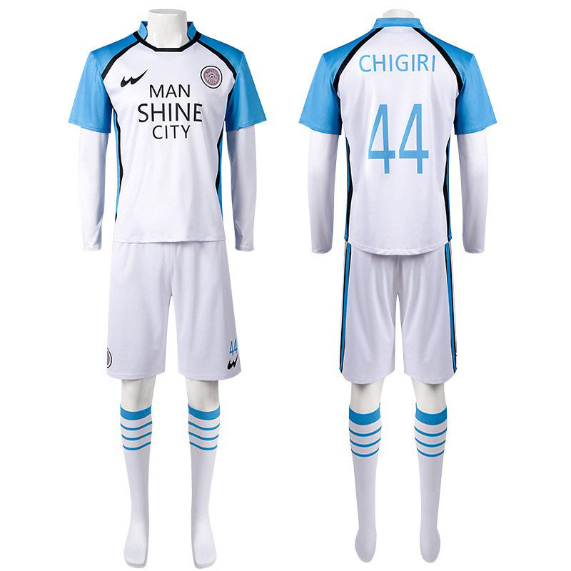 Anime Blue Lock Manshine City Hyoma Chigiri White Jersey Uniform NO.44 ...