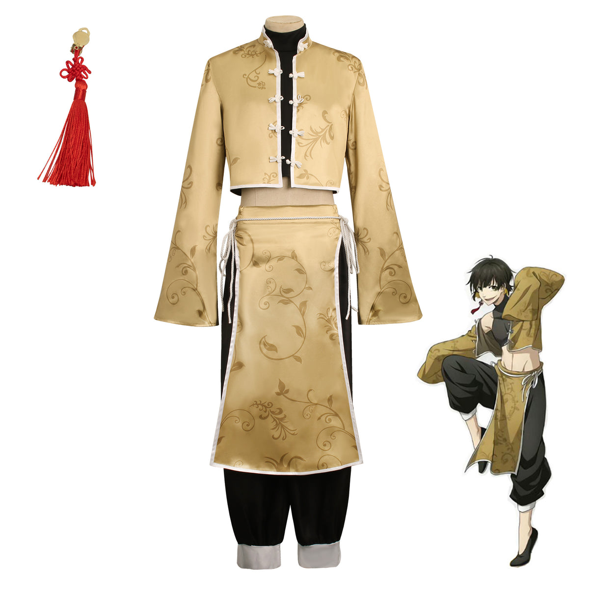Anime Blue Lock Meguru Bachira Kung Fu Uniform Cosplay Outfit Hallowee ...