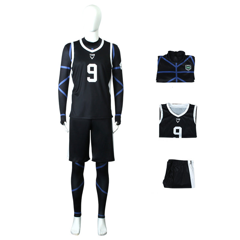 Anime Blue Lock Reo Mikage Team V Uniform Cosplay Costume NO.9 Jersey ...