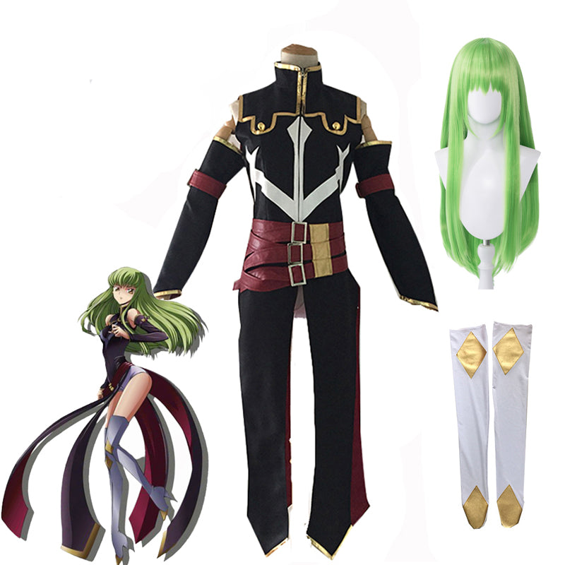 Anime Code Geass Lelouch of the Rebellion C.C.Black Knights Outfit Cos ...