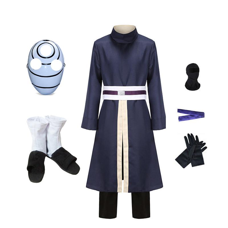 Anime Cosplay Obito Whole Set Costume With Mask and Shoes Tobi Hallowe ...