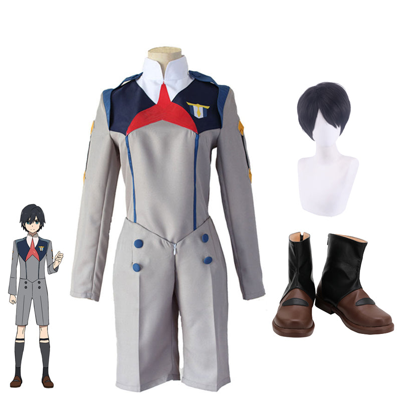 Anime Darling in the Franxx 016 Hiro Full Set Uniform Costume With Wig ...