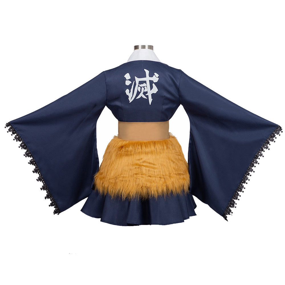 Anime Inosuke Hashibira Female Costume With Long Wigs Costume Set Hall ...