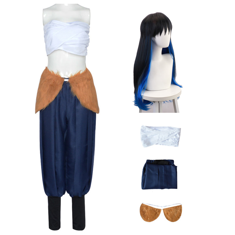 Anime Inosuke Hashibira Female Version Costume Women Girls Cosplay Out ...