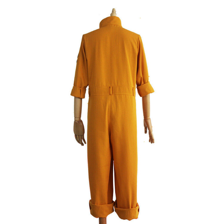 Shinra Kusakabe Orange Ooverall Costume Outfit Halloween Costume ...