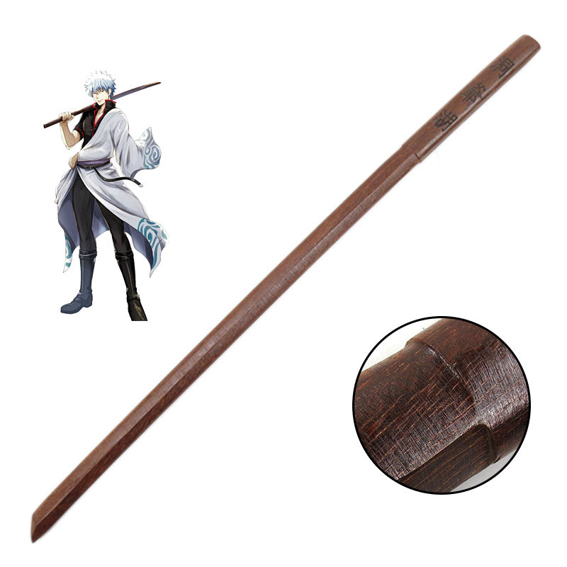 Anime Silver Soul/Gintama Gintoki Sakata Costume Weapon Wood Sword Toy ...