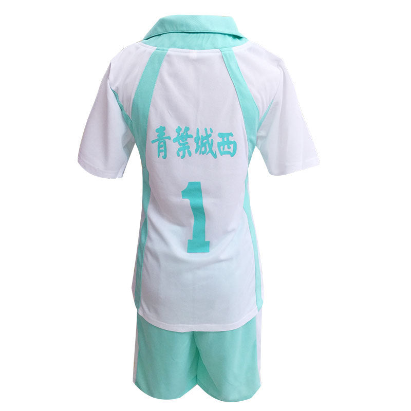 Aoba Johsai Toru Oikawa Volleyball Uniform Costume+Wigs Cosplay Costum ...