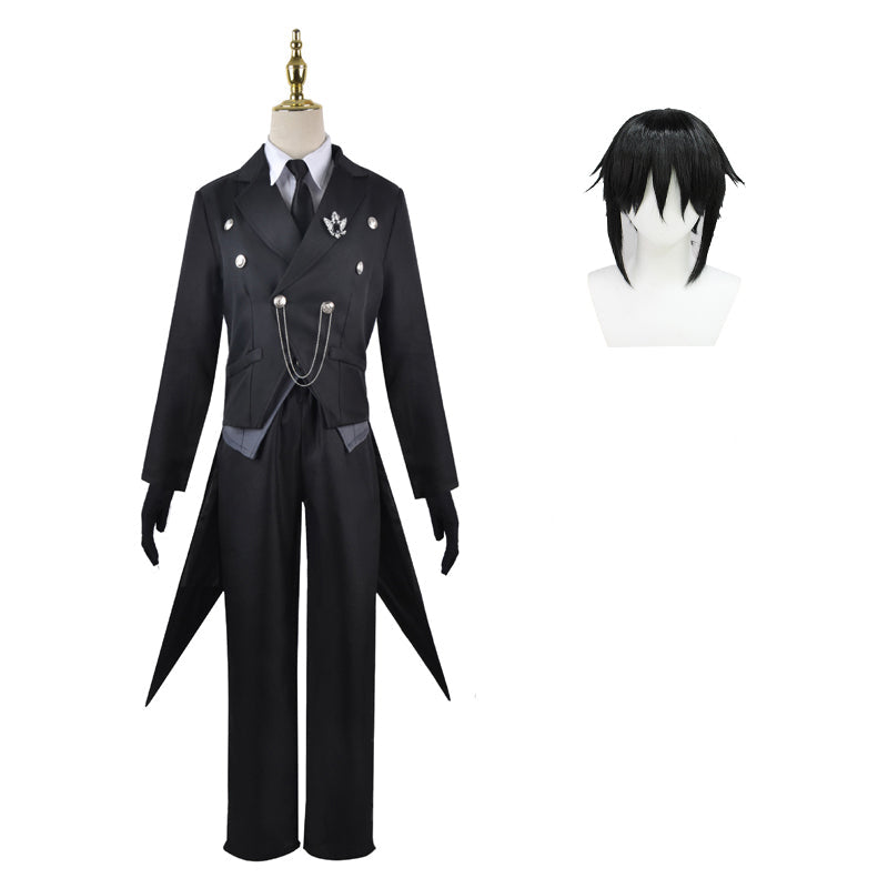 Sebastian Michaelis Butler Suit Costume With Wigs Whole Set Halloween ...