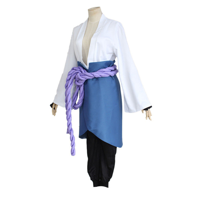 Anime Shippuden Sasuke Uchiha Costume Outfit With Wigs and Accessories ...