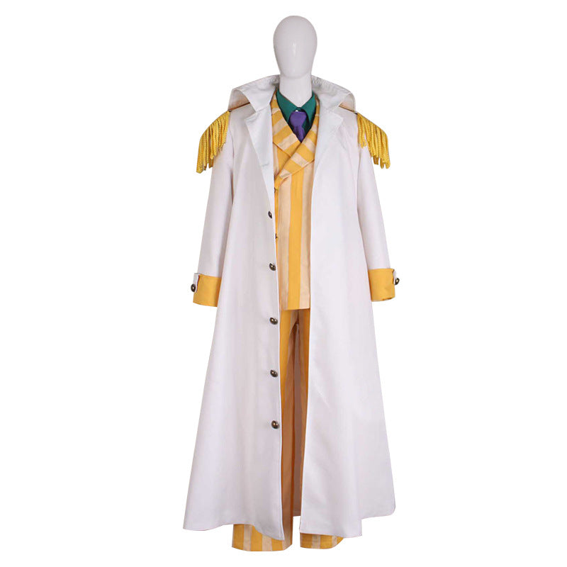 Anime Borsalino Kizaru Cosplay Costume With Cloak Halloween Carnival C ...
