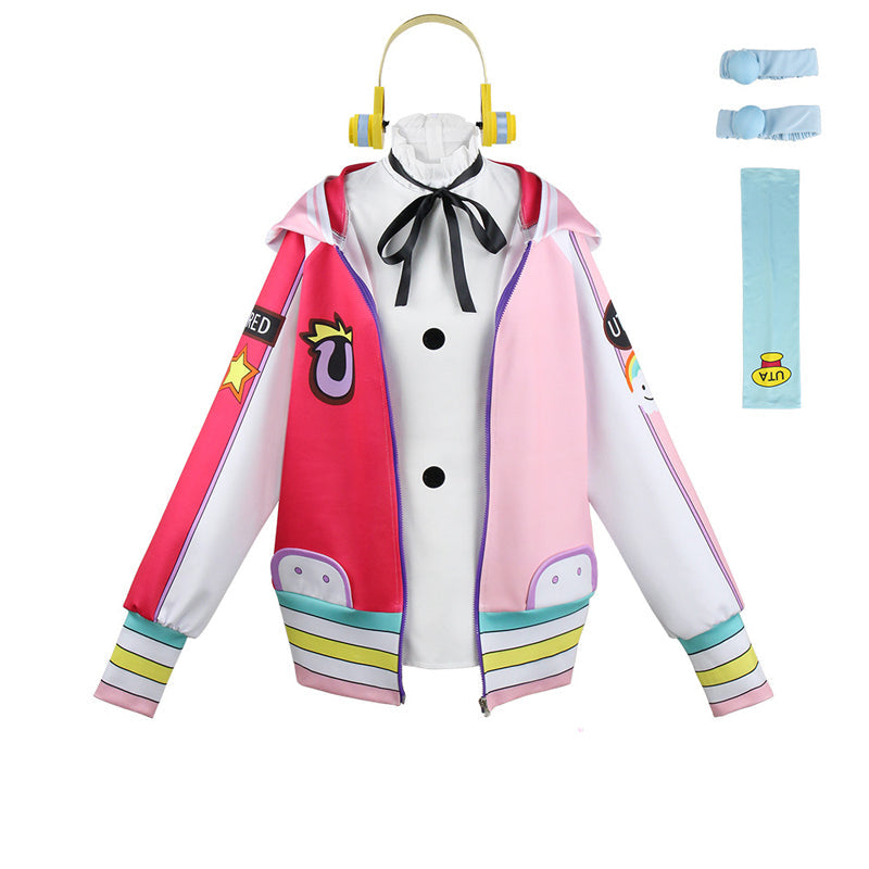 Anime One Piece Film Red Diva Uta Cosplay Costume Dress With Jacket Co ...