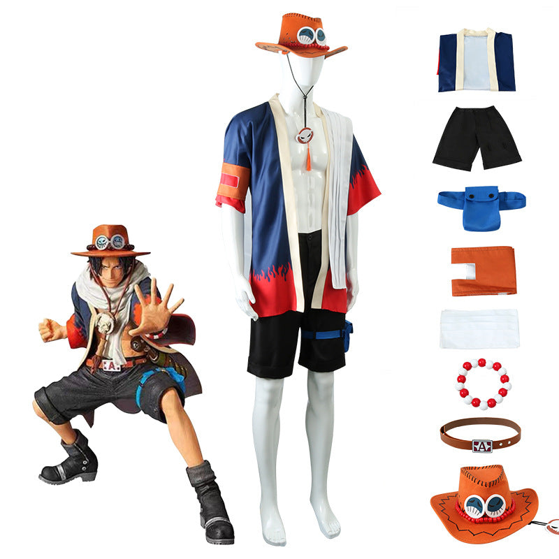 Anime One Piece Fire Fist Portgas D Ace Arabasta Arc Cosplay Costume