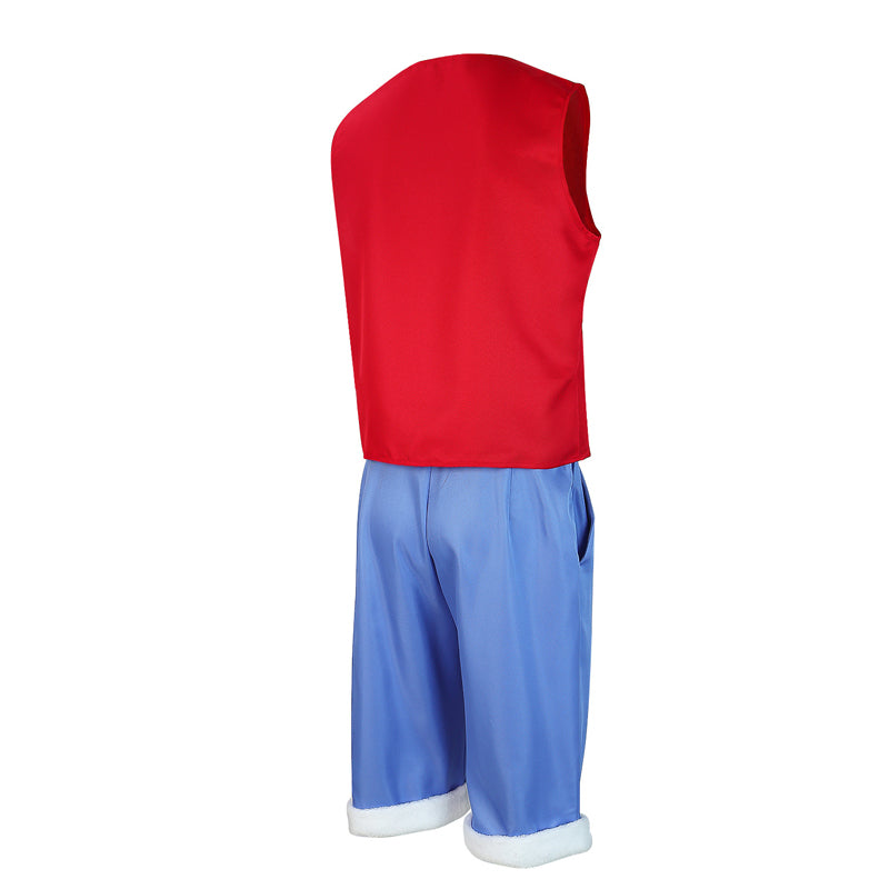 Anime Monkey D. Luffy Initial Costume With Wigs Hat and Shoes Full Set ...