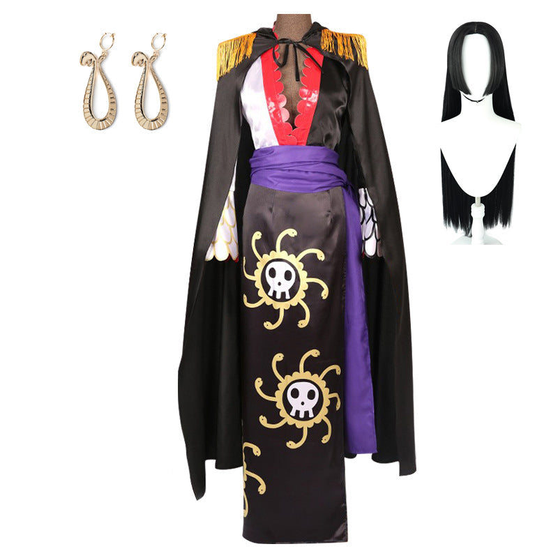 Anime One Piece Stampede Boa Hancock Outfit Cosplay Costume Dress With