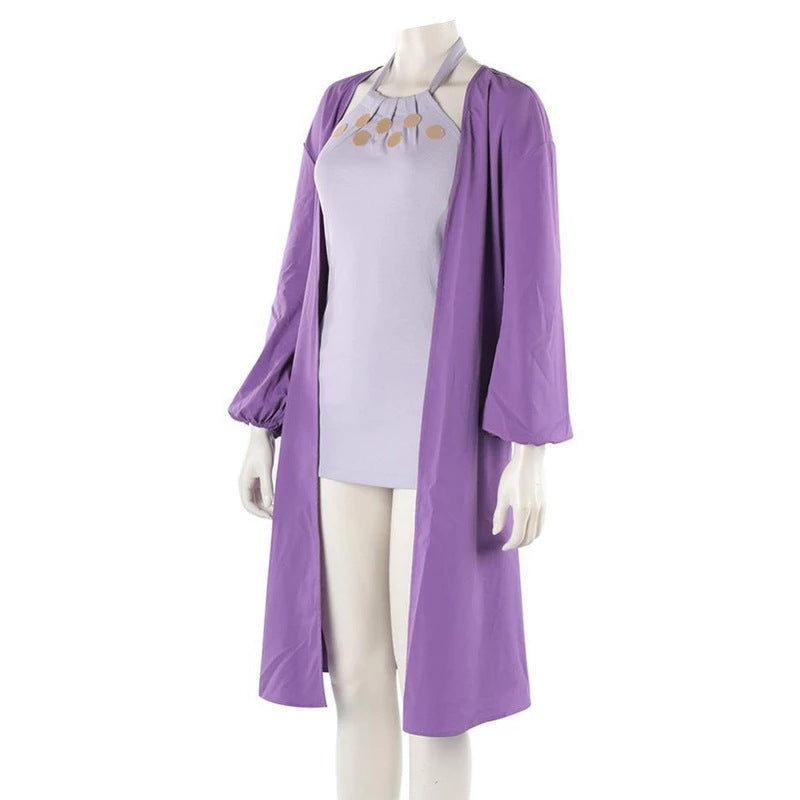 Anime One Piece: Stampede Nico Robin Cosplay Costume Purple Outfit ...