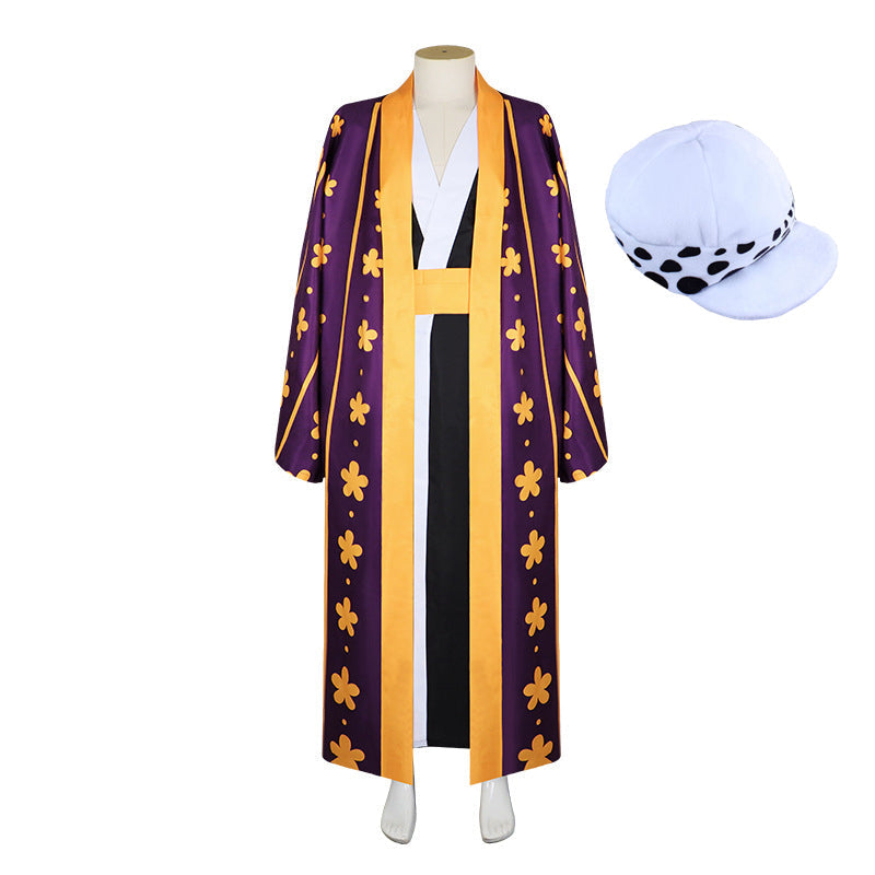 Anime One Piece Trafalgar Law Wano Country Arc Costume Kimono Suit Out ...