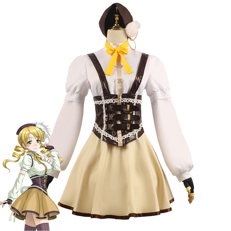 Anime Puella Magi Madoka Magica Mami Tomoe Cosplay Costume Lolita Dres ...
