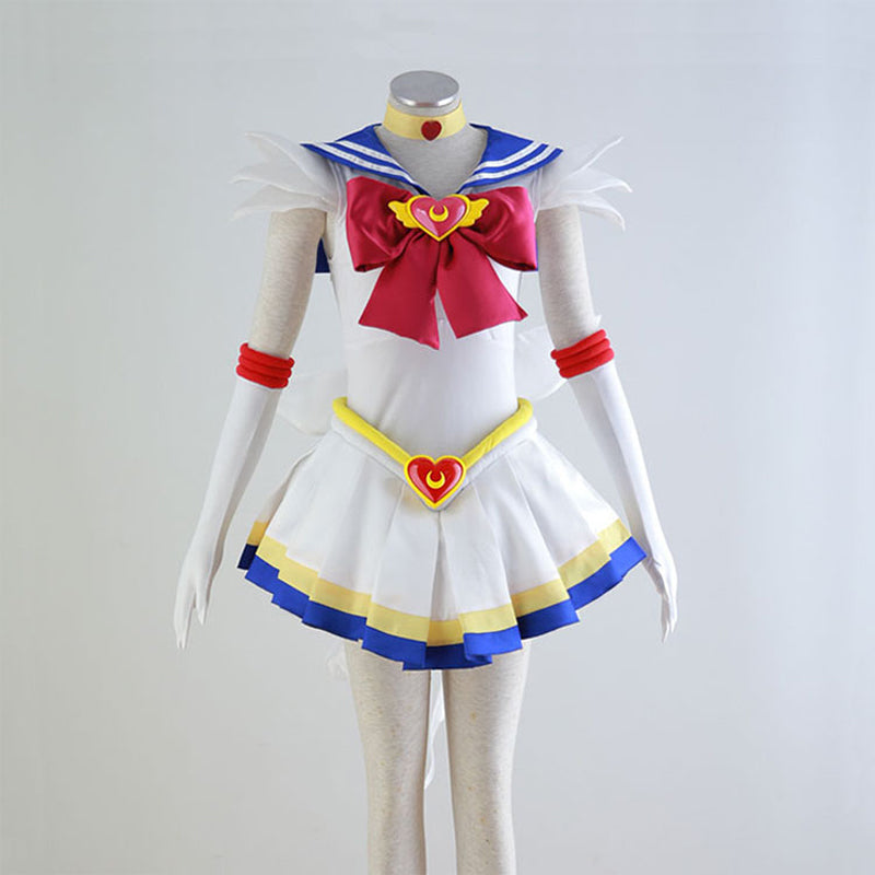 Anime Sailor Moon Usagi Tsukino Super Form Cosplay Costume Full Set+Wi ...