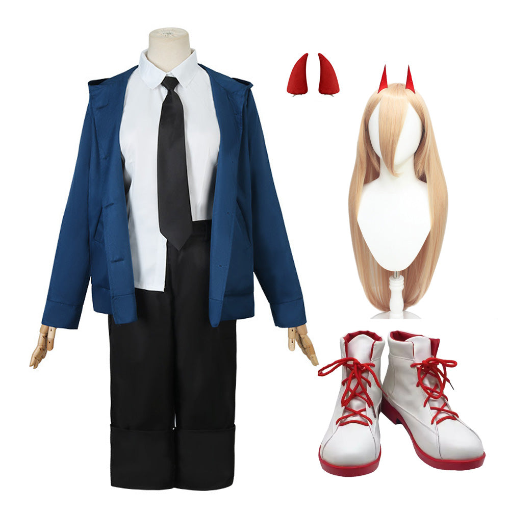 Blood Fiend Power Whole Set Costume With Wigs and Shoes Halloween Cosp ...