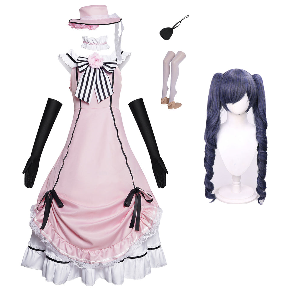 Ciel Phantomhive Robin Dress Costume With Wigs Female Halloween Costum ...