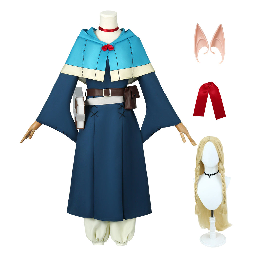 Delicious in Dungeon Marcille Donato Cosplay Costume Full Set With Boo ...