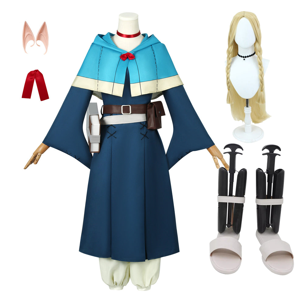 Delicious in Dungeon Marcille Donato Whole Set Costume With Wigs and S ...