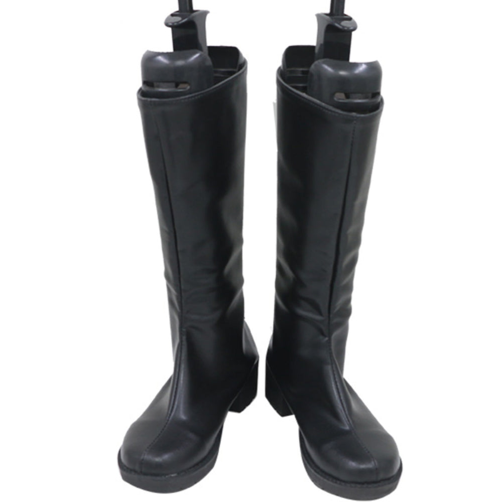 Fern Cosplay Boots Black PU Leather Costume Shoes Frieren Beyond Journ ...