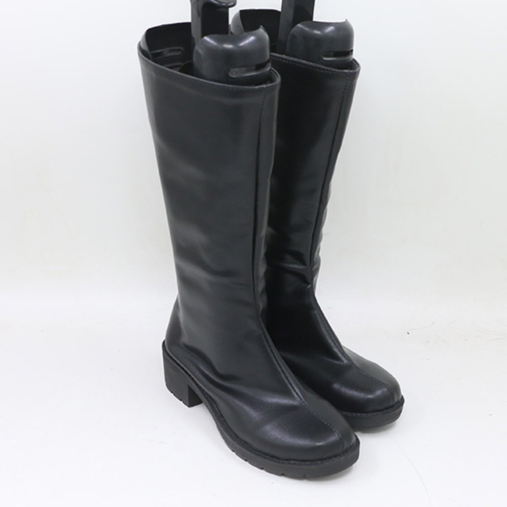 Fern Cosplay Boots Black PU Leather Costume Shoes Frieren Beyond Journ ...