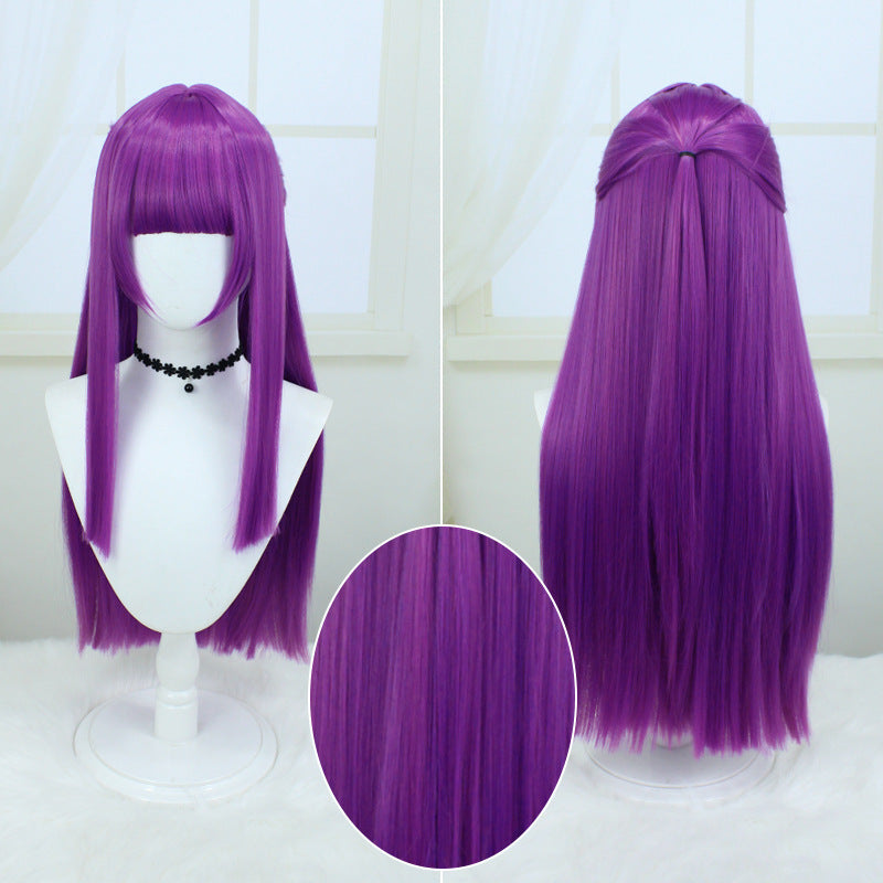 Fern Cosplay Purple Wigs Frieren Beyond Journey's End Ferun Costume Ac ...