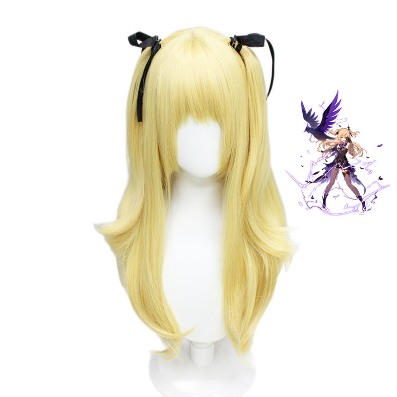 Genshin Impact Fischl von Luftschloss Narfidort Costume Wigs Golden Lo ...