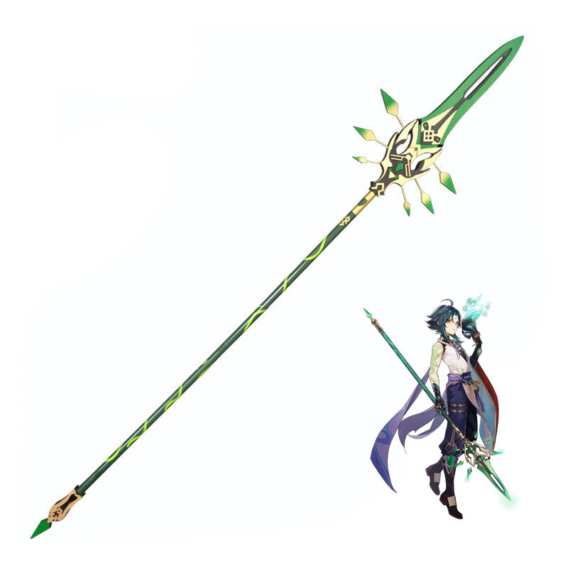 Genshin Impact Xiao Cosplay Polearm Weapon Props Primordial Jade Winge ...