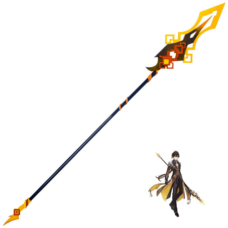 Genshin Impact Zhongli Weapon Cosplay Props Polearm Vortex Vanquisher ...