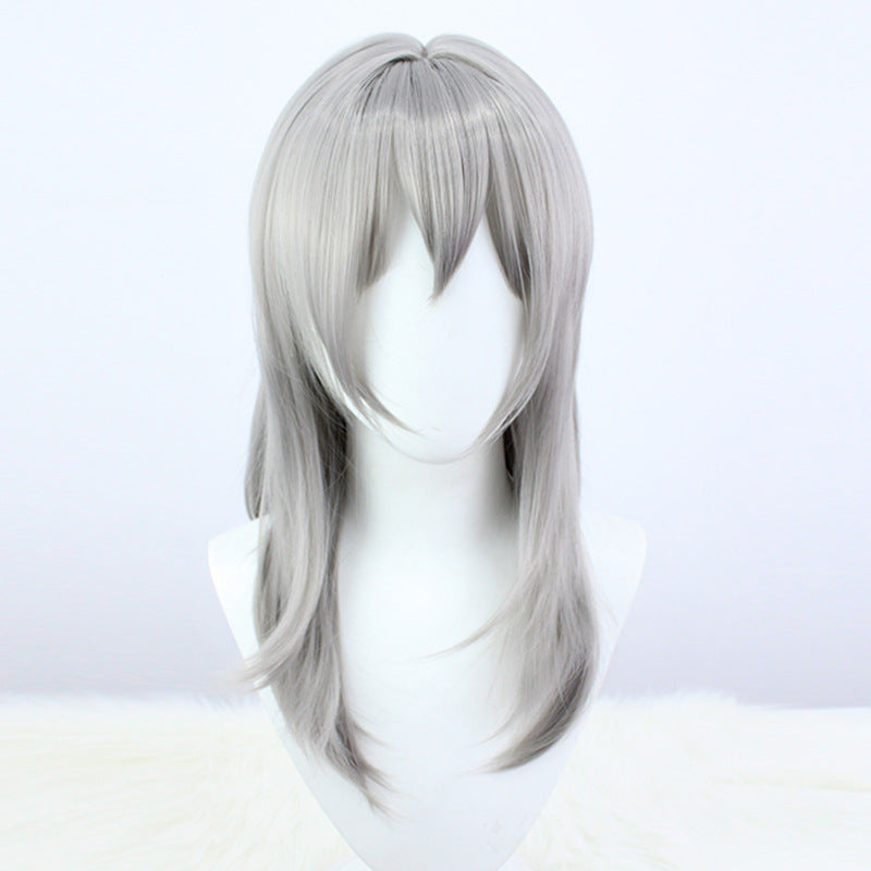 Honkai: Star Rail Trailblazer Stelle Costume Wigs Grey Long Wigs ...