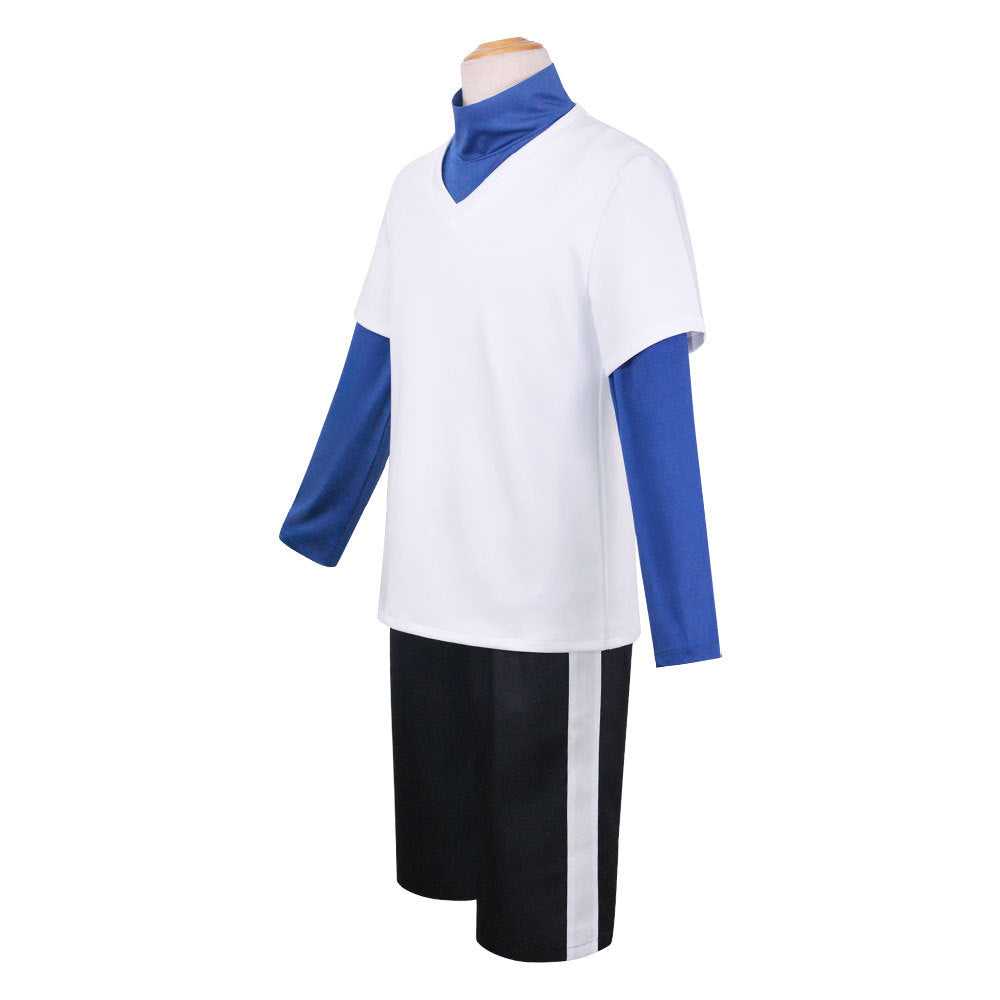 Killua Zoldyck Cosplay Costume Outfit+Wigs+Cosplay Shoes Halloween Cos ...