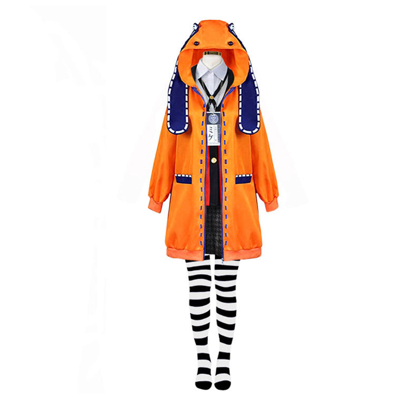 Kakegurui Runa Yomozuki Full Set Costume+Wigs+Shoes Girls Women Hallow ...