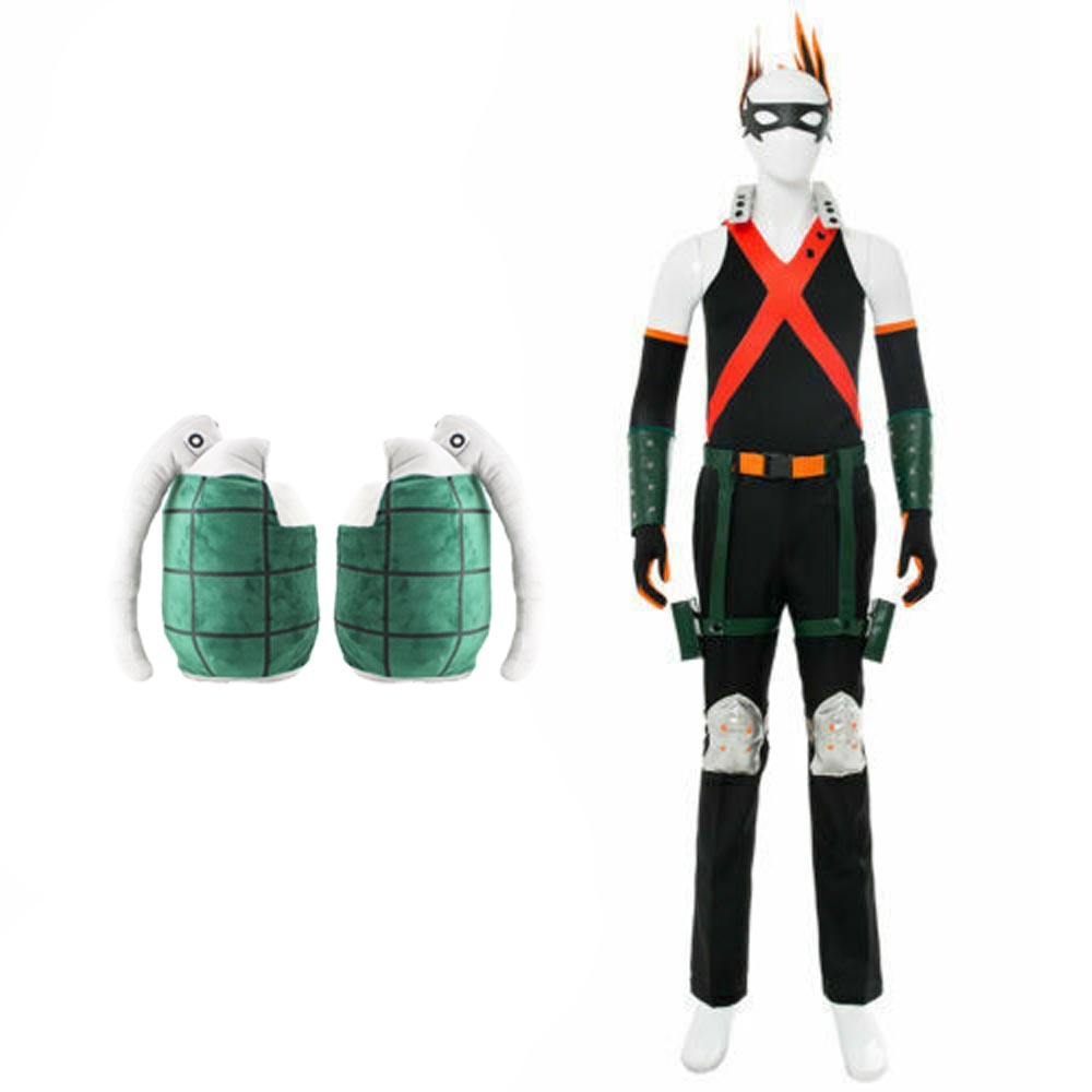 Katsuki Bakugo Hero Costume Kacchan Fighting Outfit Costume Full Set W ...