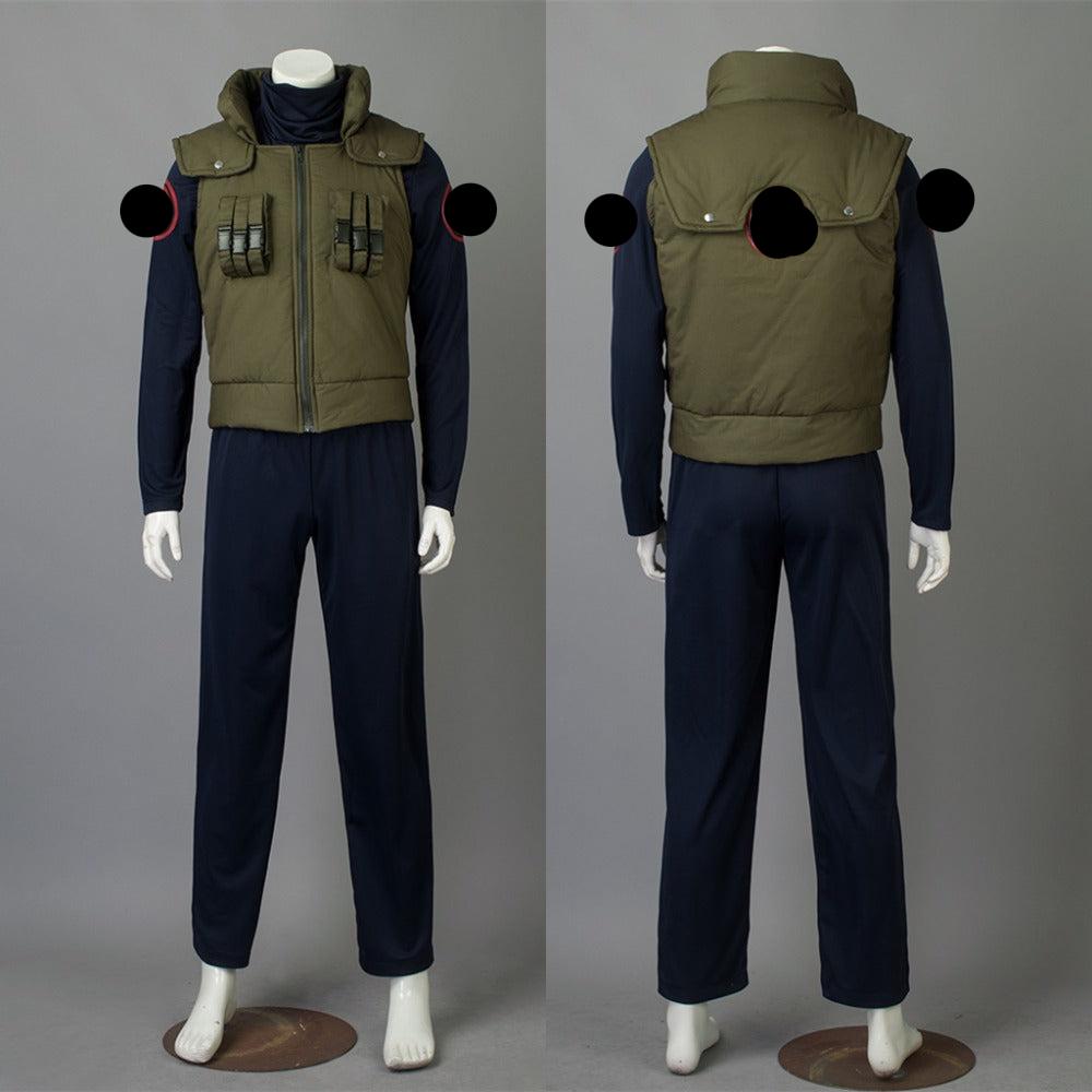 Anime Cosplay Hatake Kakashi Costume Uniform With Props 10 pieces Full ...