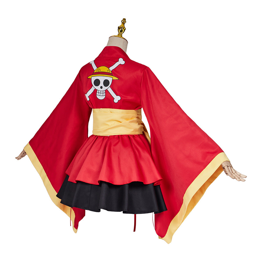 One Piece Luffy Female Dress Costume Lolita Dress Halloween Costume Ou ...