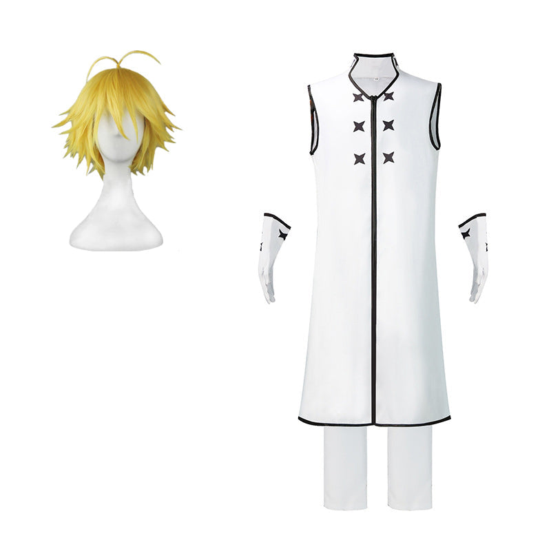 The Seven Deadly Sins Meliodas Ten Commandments Leader Outfit Costume ...
