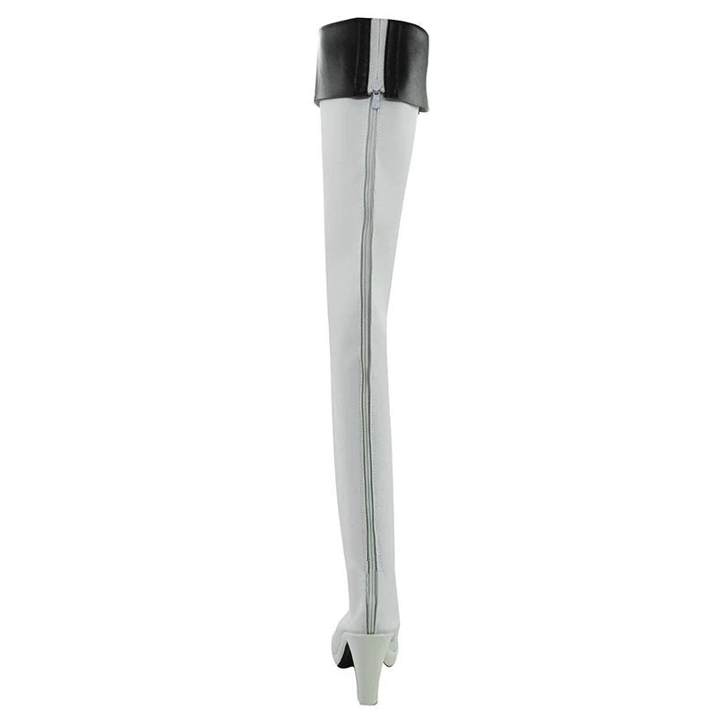 Anime Akame ga Kill! General Esdeath Costume Shoes Long White Boots Ha ...