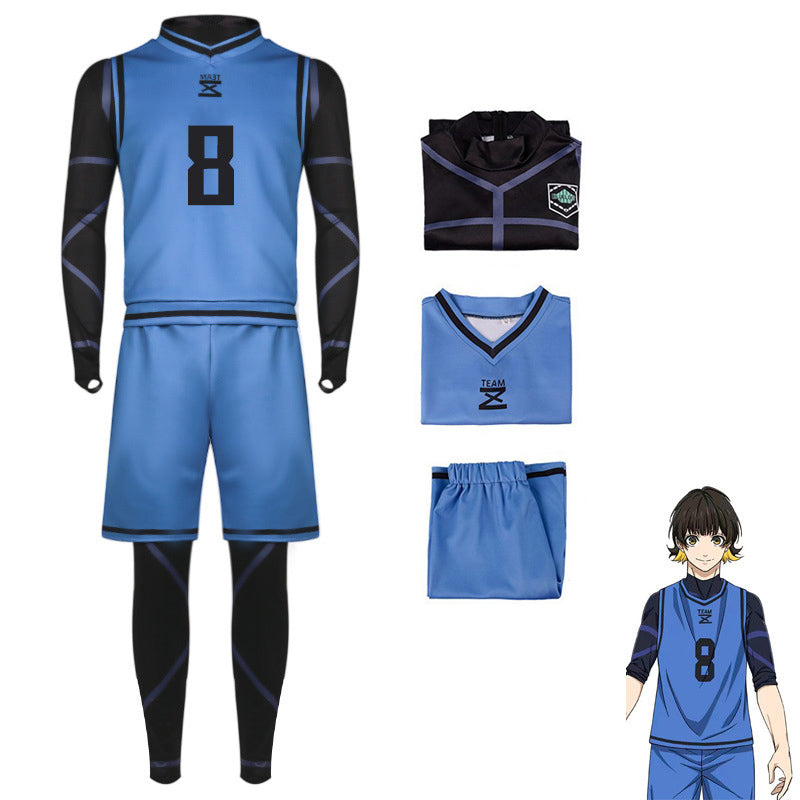Anime Blue Lock Team Z Meguru Bachira Cosplay Costume Jersey Outfit Co ...