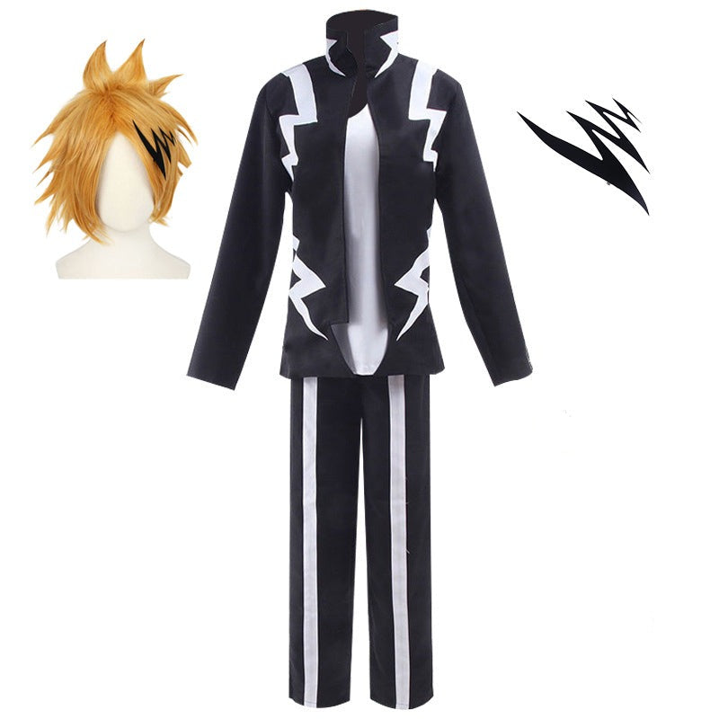 Denki Kaminari Initial Costume Uniform Halloween Carnival Cosplay Outf ...