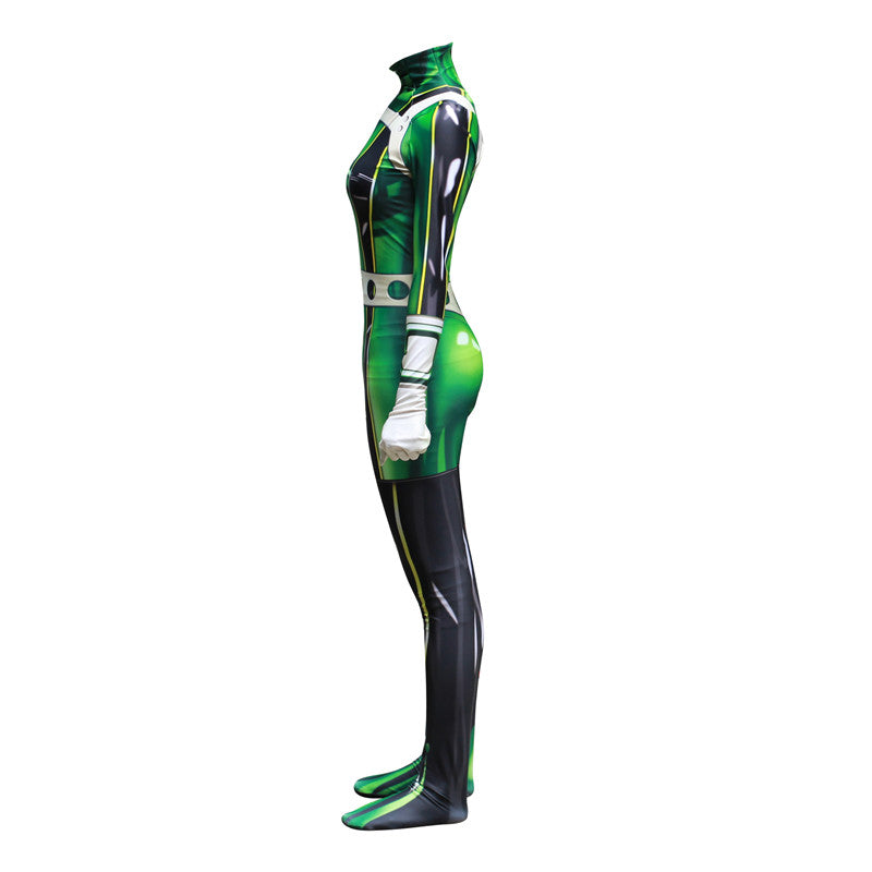 Tsuyu Asui Hero Costume+Props+Glasses+Wigs+Shoes Froppy Full Set Hallo ...