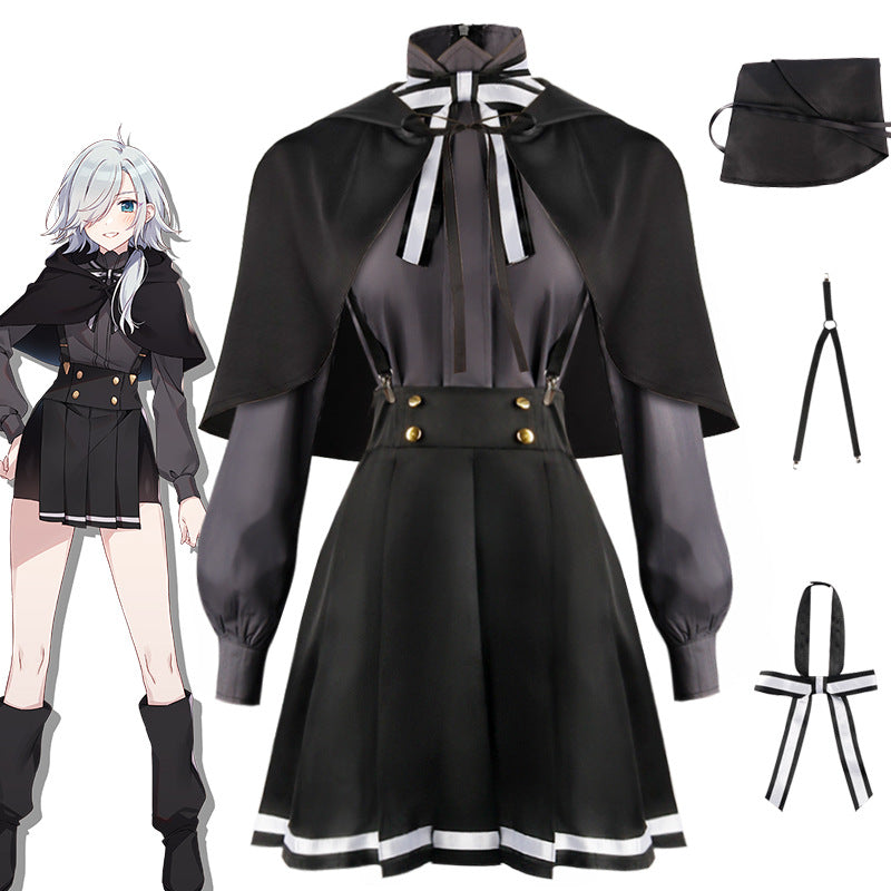 Anime Spy Classroom Costume Glint Monika Costume With Shawl Halloween ...