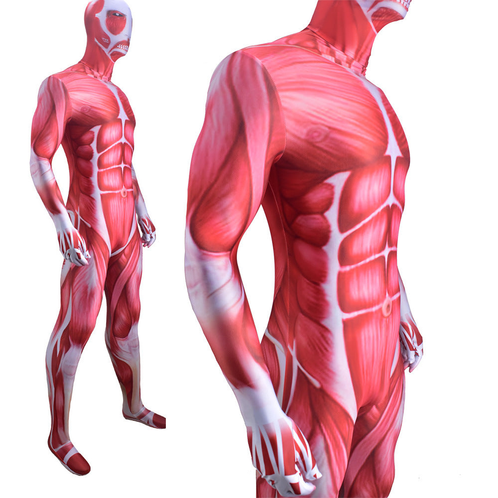 Attack On Titan Shingeki no Kyojin Colossal Titan Costume Zentai Muscl ...