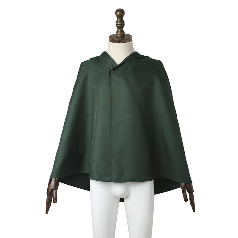 Shingeki no Kyojin Levi Ackerman Costume Full Set With Cloak AOT Hallo ...