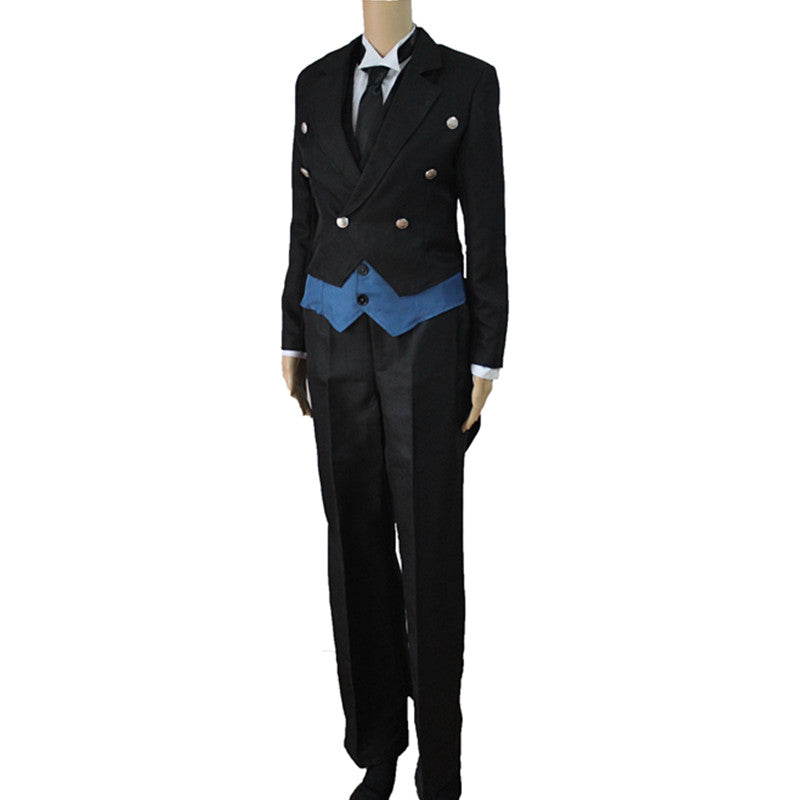 Sebastian Michaelis Blue Suit Costume Butler's Outfit Suit Halloween C ...